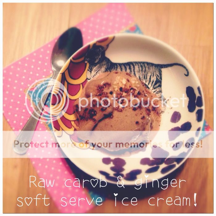 | Raw Carob & Ginger Soft Serve Ice Cream