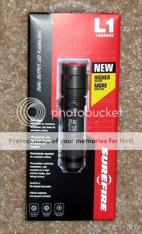 Surefire L1 CREE images & beamshots E1L ADDED | Candle Power Flashlight ...