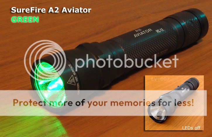 Surefire A2 Aviator (Green) photos and some beamshots | Candle Power ...