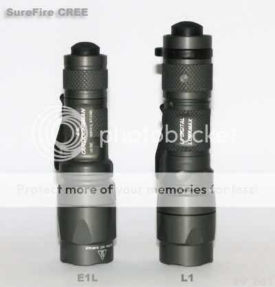 Surefire L1 CREE images & beamshots E1L ADDED | Candle Power Flashlight ...