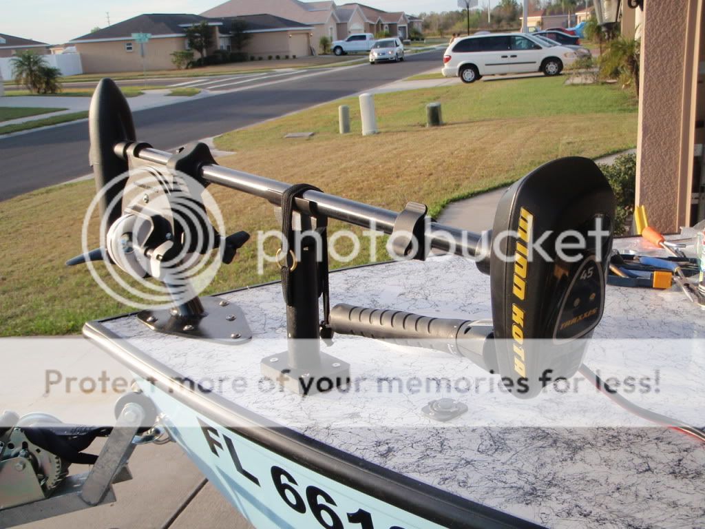 Trolling motor brace by Anytide | Dedicated To The Smallest Of Skiffs