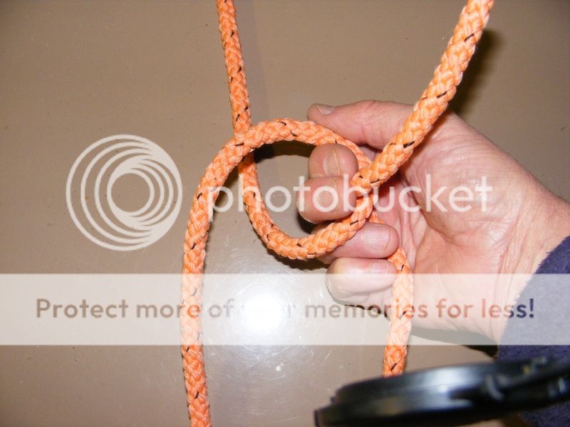 Slip knot Bowline - so much cooler than rabbit out the hole and around ...