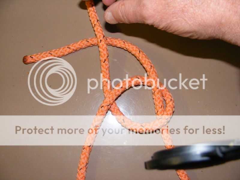 Slip knot Bowline - so much cooler than rabbit out the hole and around ...