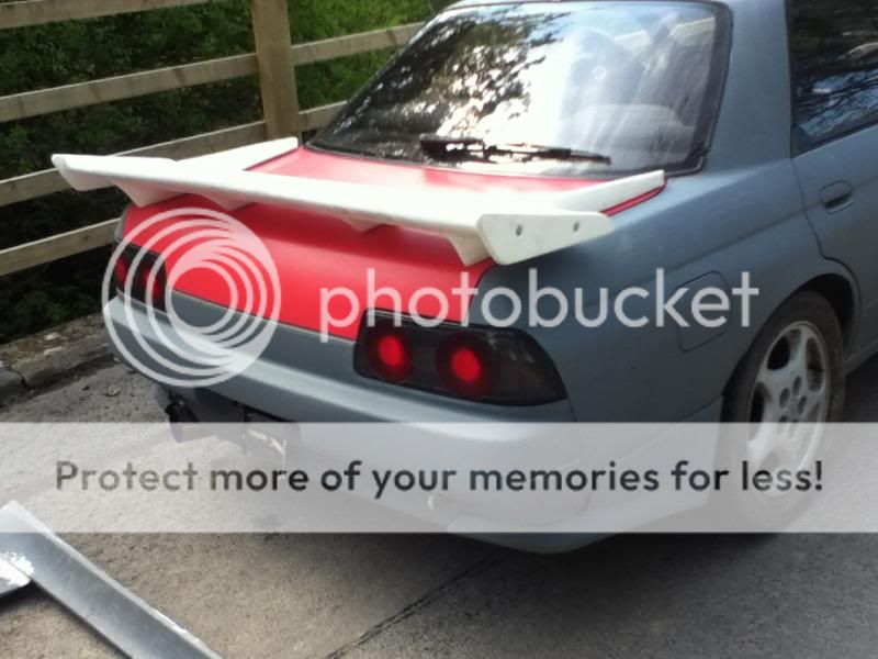 R32 skyline Do luck front bumper, wider front wings, rear wing, exhaust ...